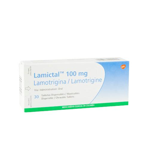 Lamictal Lamotrigina 100 mg GSK Caja x 30 Tabletas