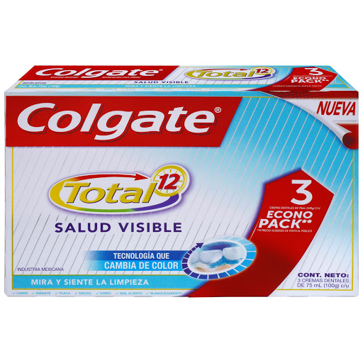 OFERTA CREMA DENTAL COLGATE TOTAL 12 SALUD VISIBLE X 75ML ECONOPACK