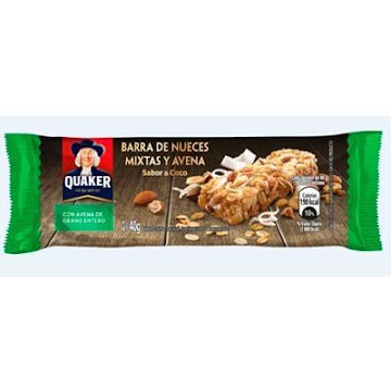 BARRA DE NUEZ QUAKER NATURAL BALANCE COCO PAQ.X40G