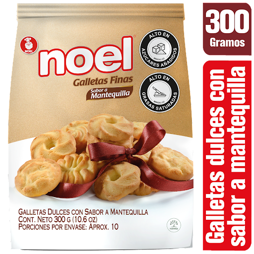 Galleta Noel Finas Sabor A Mantequilla Bolsa x 300 gr