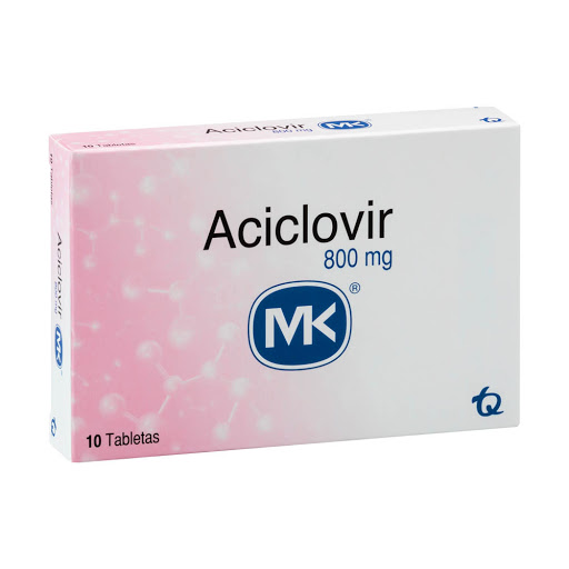 Aciclovir MK 800 mg Caja x 10 Tabletas