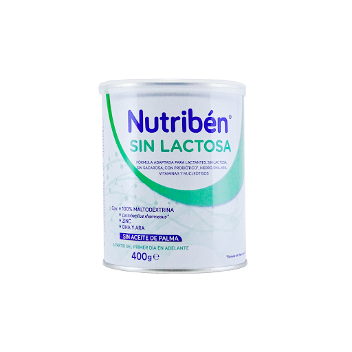 Fórmula Infantil Nutribén Sin Lactosa x 400 gr