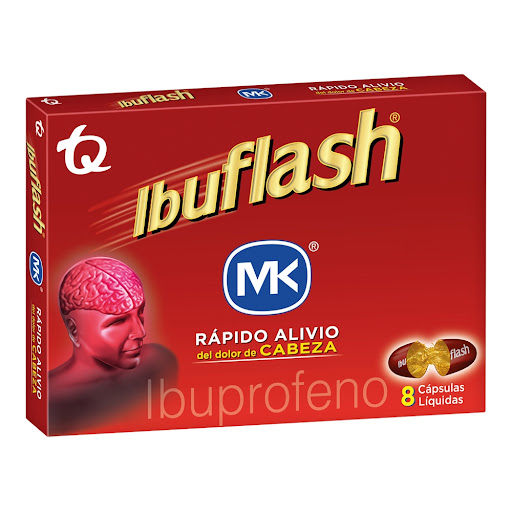 Ibuflash Forte Ibuprofeno 400 mg Tecnoquímicas Caja x 8 Cápsulas