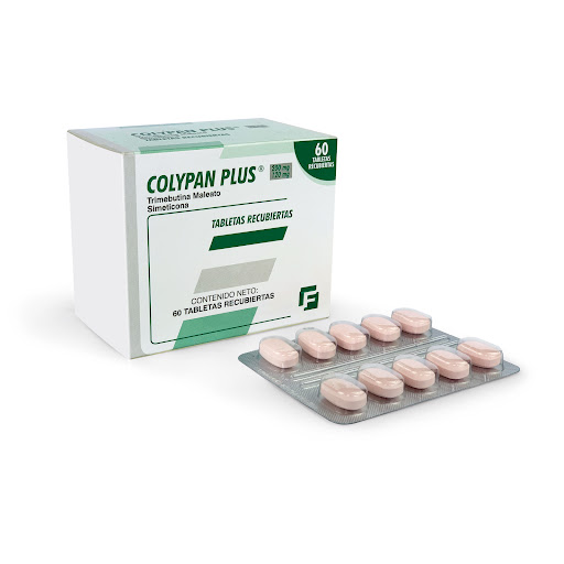 Colypan Plus Trimebutina + Simeticona 200/120mg Farma Caja x 60 Tabletas