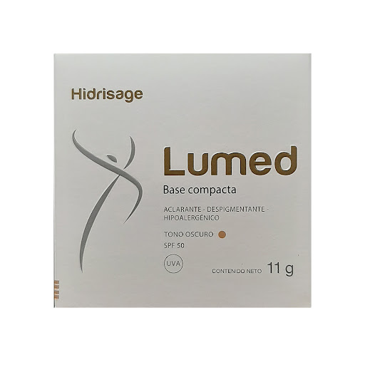 **Base Compacta Lumed Tono Oscuro Hidrisage Estuche x 11 Grs