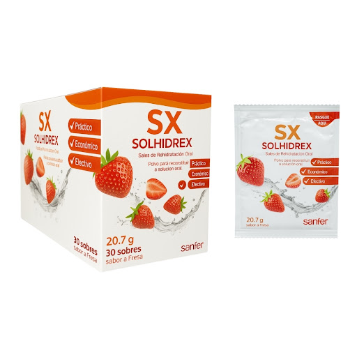 Solhidrex Sales De Rehidratación Sabor Fresa Sobre x 20,7 gr