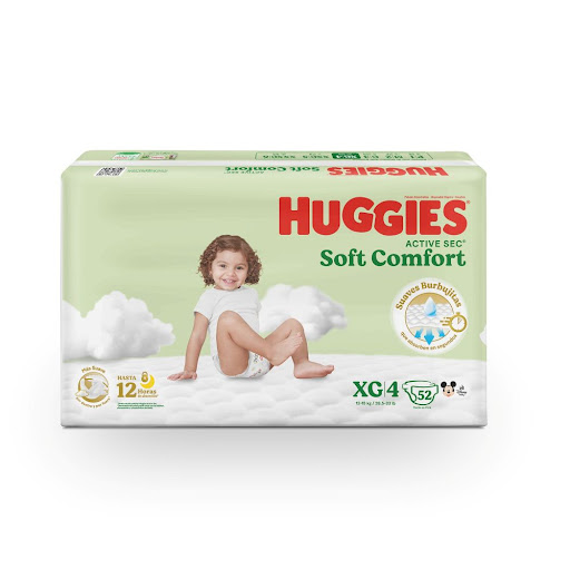 Pañales Huggies Active Sec Etapa XG 4 x 52 und