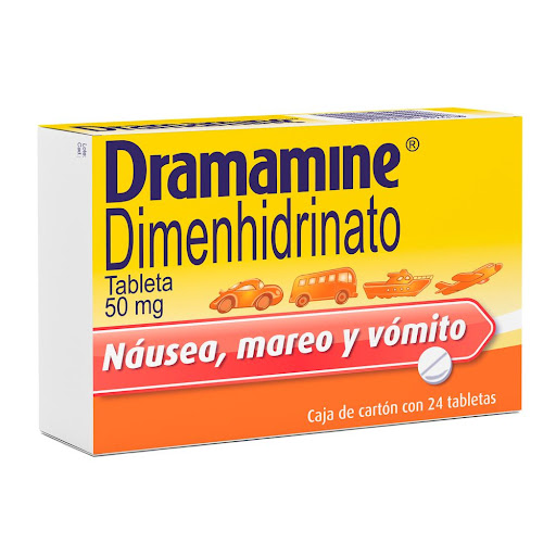 Dramamine Dimenhidrinato 50 mg Caja x 24 Tabletas