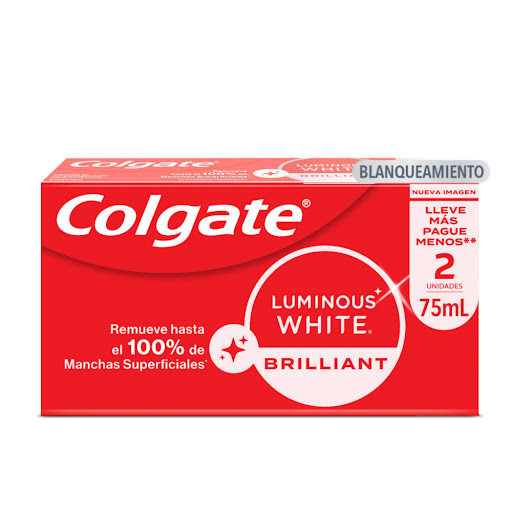 Crema Dental Colgate Blanqueadora Luminous White Brilliant Caja 75ml x ...