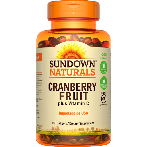 Sundown Cranberry Fruit Plus Vitamina C Tabletas Frasco x 100 Tabletas