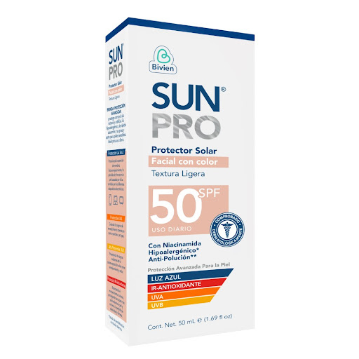 Protector Solar Sunpro Facial Color Spf50 x 50 ml
