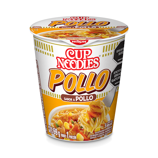 Sopa Instantánea Nissin Cup Noodles Sabor A Pollo x 69 gr
