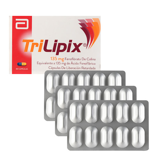 Trilipix Fenofibrato 135 mg Abbott Caja x 30 Cápsulas