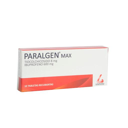 Paralgen Max Tiocolchicosido + Ibuprofeno 8mg/600mg Legrand Caja x 10 ...