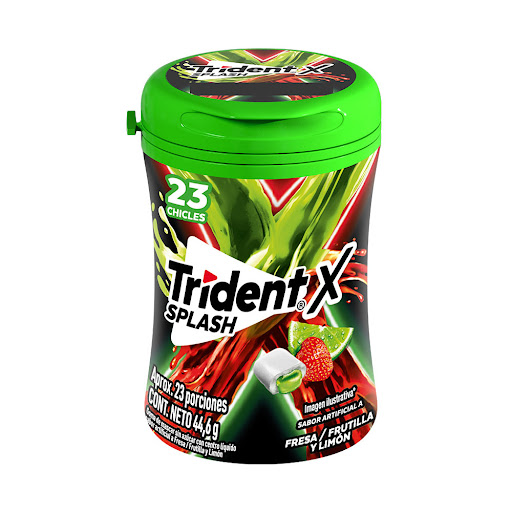 Goma De Mascar Trident Fresa Limón Frasco x 44.6 gr