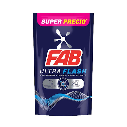 Detergente Líquido Fab Ultra Flash Sachet x 1,3 Lt