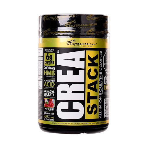 Crea Stack Megaplex Nutramerican Sabor Frutos Rojos Tarro x 600 gr