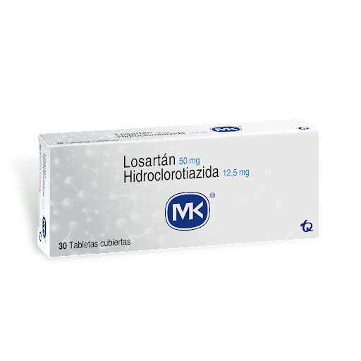 **Losartan Hidroclorotiazida 50/12.5 mg MK Caja X30 Tab