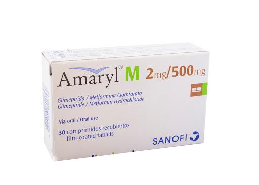 Amaryl M 2/500Mg Comprimidos Caja X30Com Sanofi Glimepirida Metformina