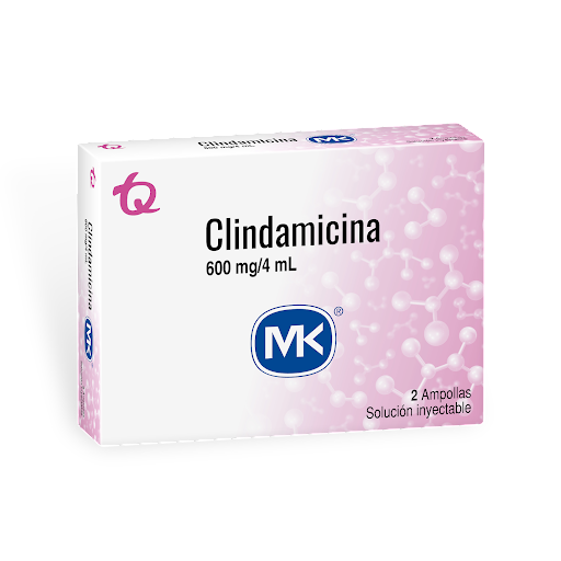 Clindamicina MK 600mg/4ml Caja x 2 Ampollas
