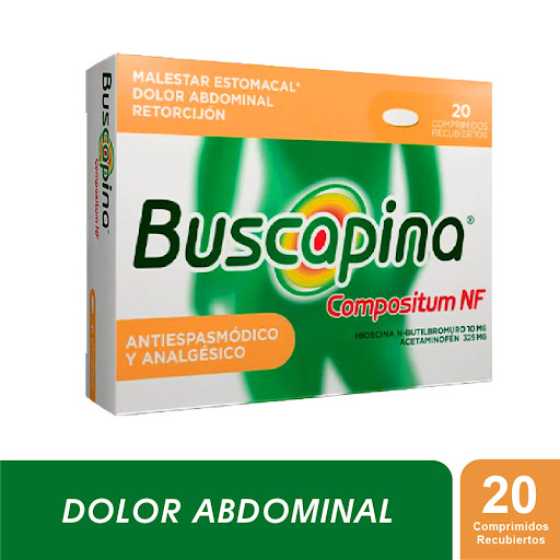 Buscapina Compositum NF N-Butilbromuro de Hioscina + Acetaminofen 10/mg ...