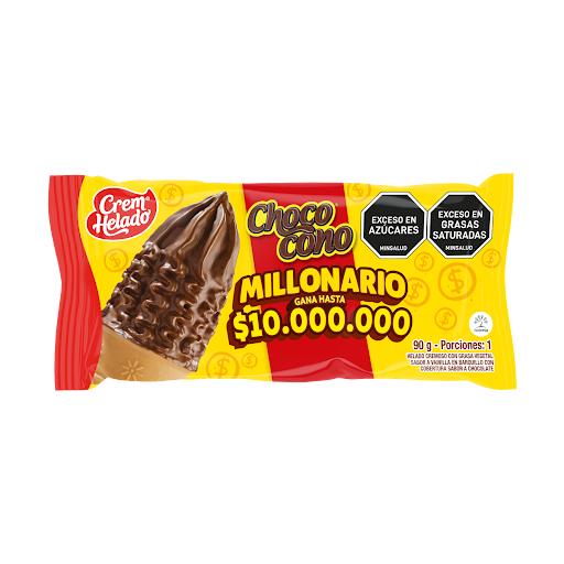 Oferta Helado Choco Cono Millonario Crem Helado X 90gr