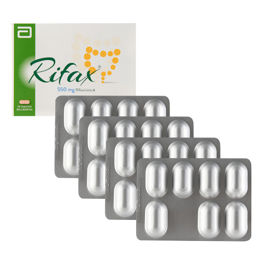 Rifax Rifaximina 550 mg Abbott Caja x 28 Tabletas