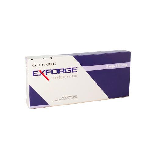 Exforge Almodipina + Valsartán 5/160mg Novartis Caja x 28 Comprimidos