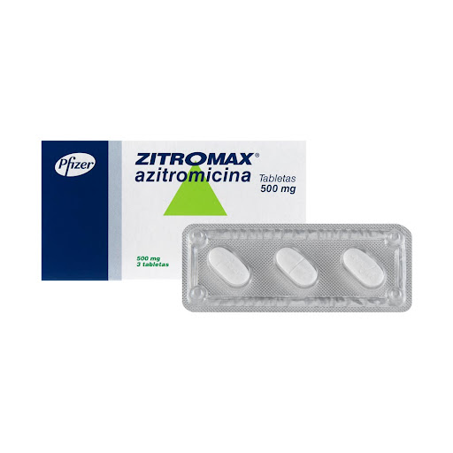 Zitromax Azitromicina 500 mg Pfizer Caja x 3 Tabletas