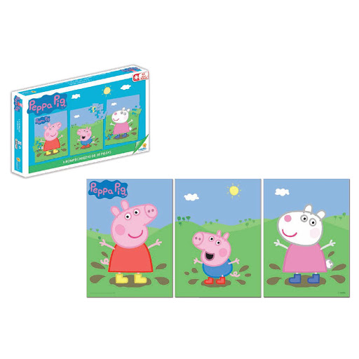 Solo Online Rompecabezas Ronda 35 Pzas Peppa Pig 3 Unidades
