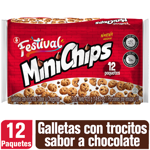 Galletas Minichips Chocolate Bolsa x 12 und