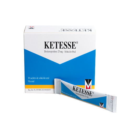 Ketesse Dexketoprofeno 25 mg Menarini Solución Oral Caja x 10 Sachets