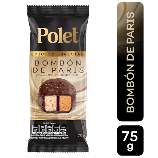 Helado Paleta Polet Bombon de Paris x 75 gr
