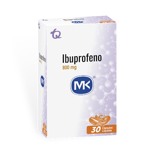 Ibuprofeno 800 mg MK Caja x 30 Cápsulas
