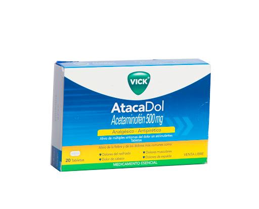 //VICK ATACADOL 500MG TABLETAS CAJA X20TAB. P&G ACETAMINOFÉN