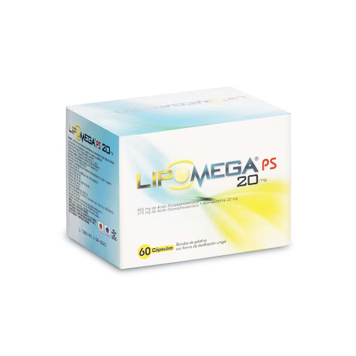 **Lipomega 20mg Caja x 60 Cápsulas Atorvastatina Omega
