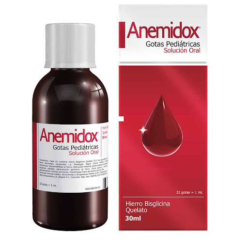 Anemidox Hierro Bisglicina Quelato 330 mg P&G Solución Oral Frasco x 30ml