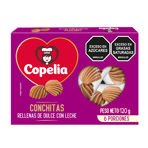 Dulces Copelia Conchitas con Dulce de Leche Caja x 6 und