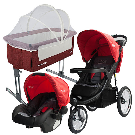 Solo Online Combo Travel System Jogger Kiddo Red Coche 4 En 1 Cuna Side ...