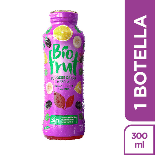 Jugo Biofrut Banano Mora Naranja Natural X300ml