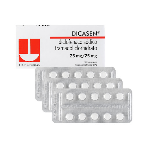 Dicasen Diclofenaco Sódico + Tramadol 25mg/25mg Tecnofarma Caja x 30 ...