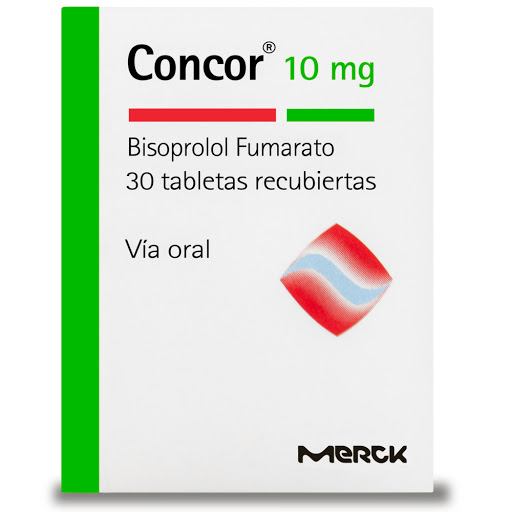 CONCOR 10MG TABLETAS CAJA X 30 TAB MERCK BISOPROLOL