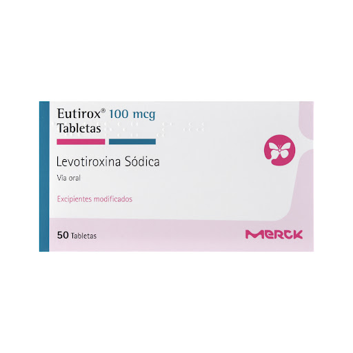 Eutirox Levotiroxina Sódica 100 mcg Merck Caja x 50 Tabletas