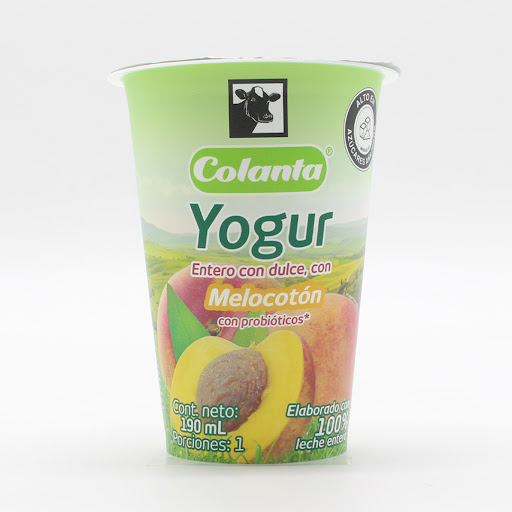 Yogurt Entero Colanta Melocotón x 190 ml