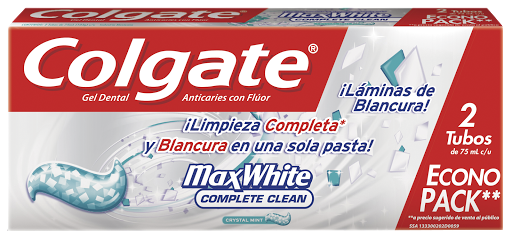 OFERTA CREMA DENTAL COLGATE MAXWHITE X75ML. X2UND. ECONOPACK