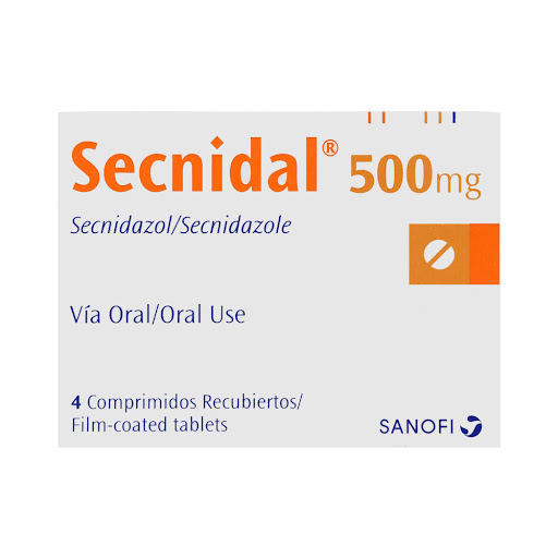 Secnidal Secnidazol 500 mg Sanofi Caja x 4 Comprimidos