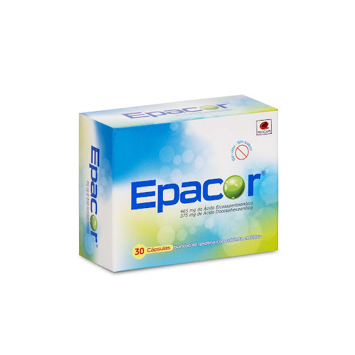 **Epacor 465/375Mg x30Cap. PRO Ácido Eicosapentaenoíco Docosahexaenoíco
