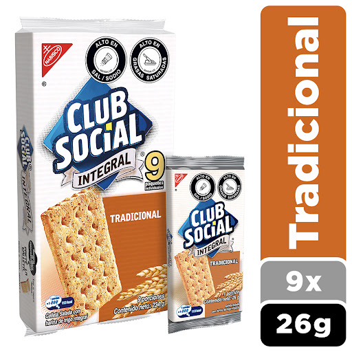 Galletas Club Social Integral Saladas 9 Paquetes x 234 gr undefined
