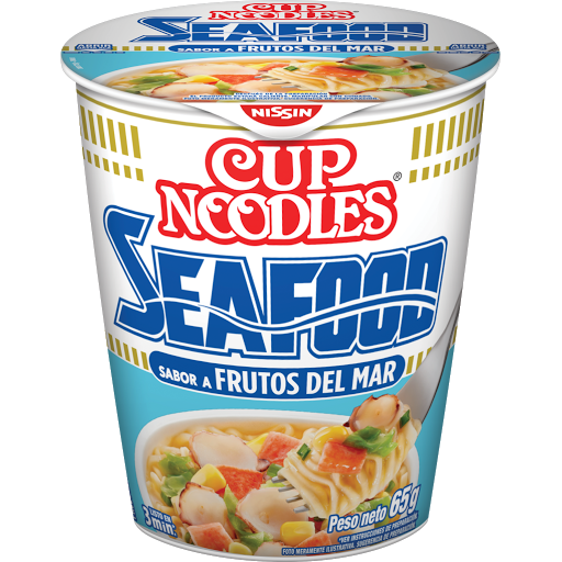 Sopa Instantánea Nissin Cup Noodles Sabor A Frutos Del Mar x 65 gr