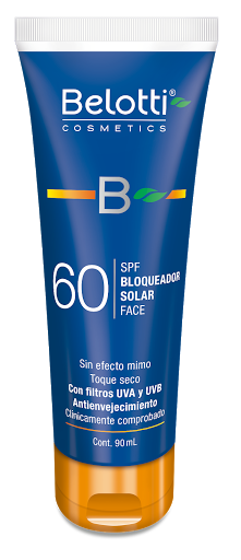 Bloqueador Solar Belotti Facial SPF 60 x 90Ml
